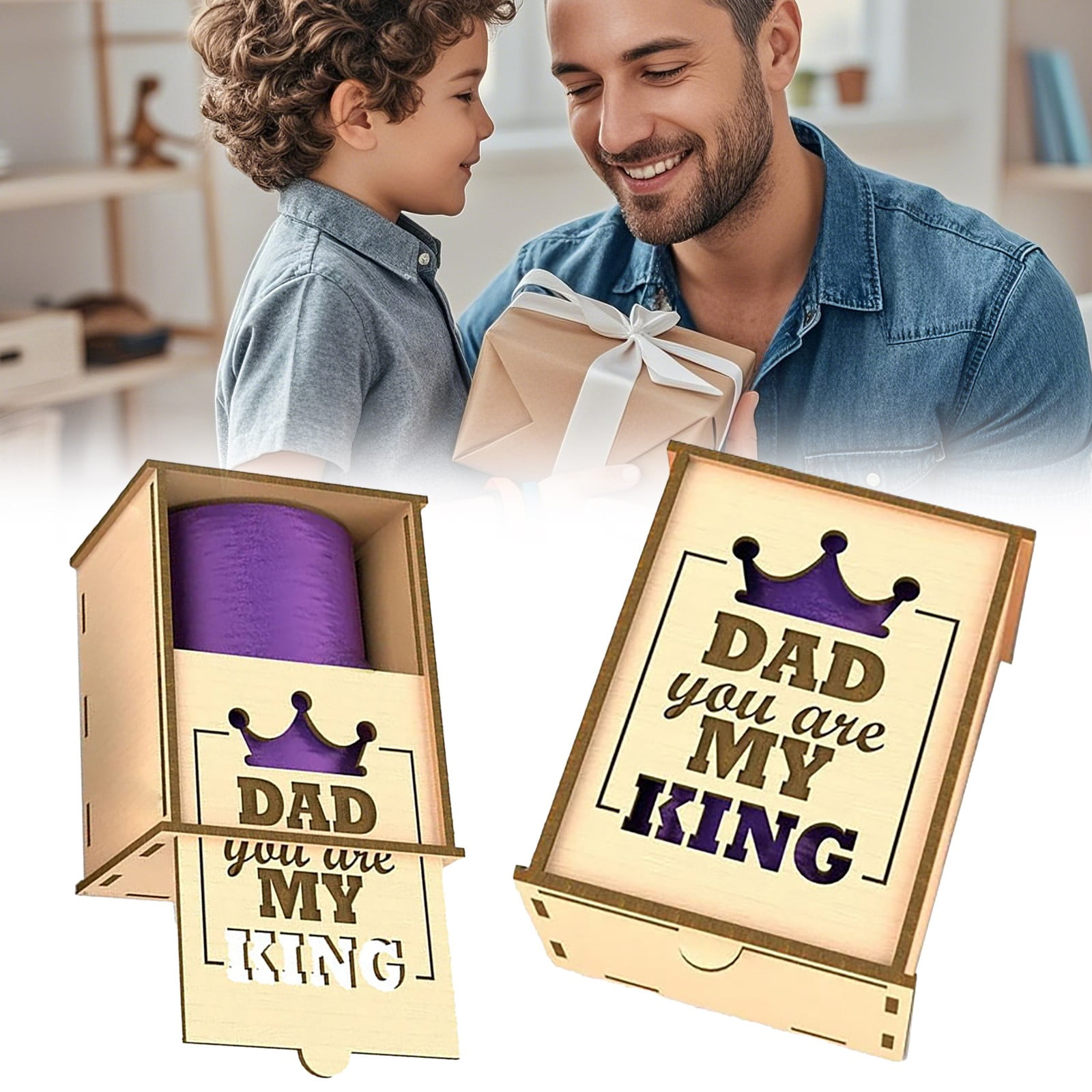 Clearance Items!Pamqxs "Wooden Tie Box Set For Men Elegant Necktie ...