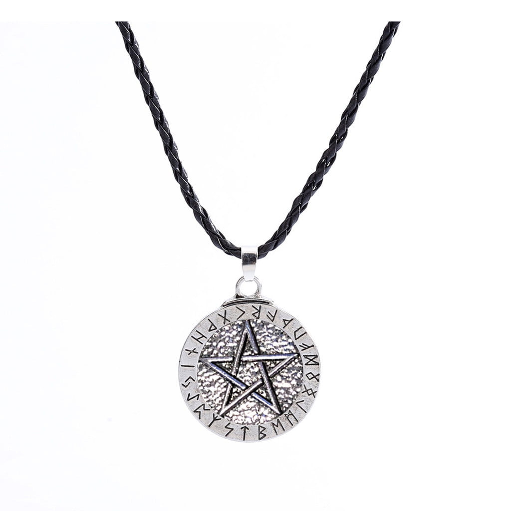 Clearance Items! Pendant Necklace Large Rune Pentagram Jewelry Wiccan ...