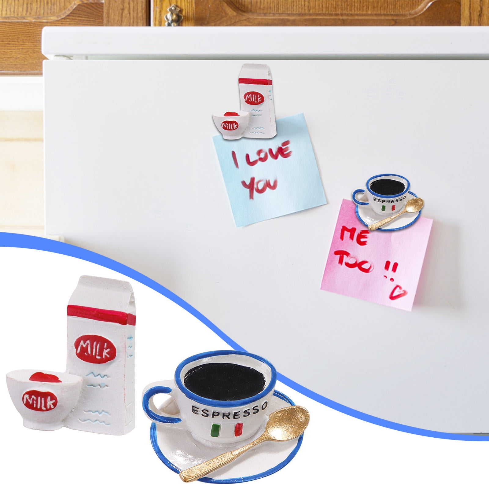 Refrigerator Stickers, 3D Resin Snack Food Magnetic Stickers, Finished ...