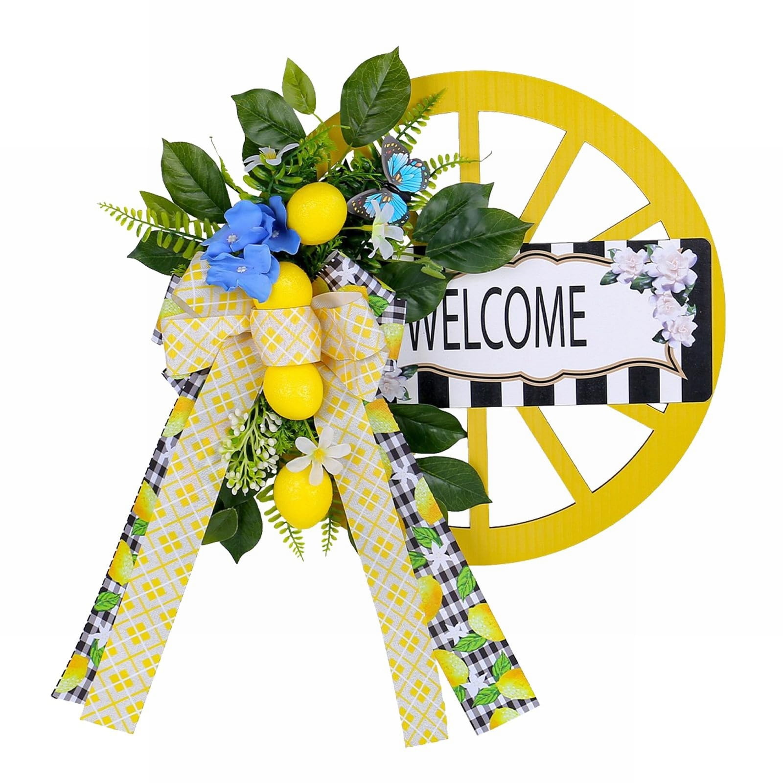 Clearance Items Rustic Wheel Wreath – Handwoven Natural Wicker with ...