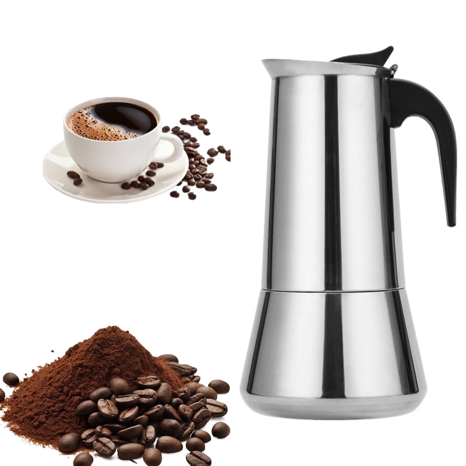 Clearance Items！ Stainless Italian Pot Coffee Pot Foreign Trade Hot ...