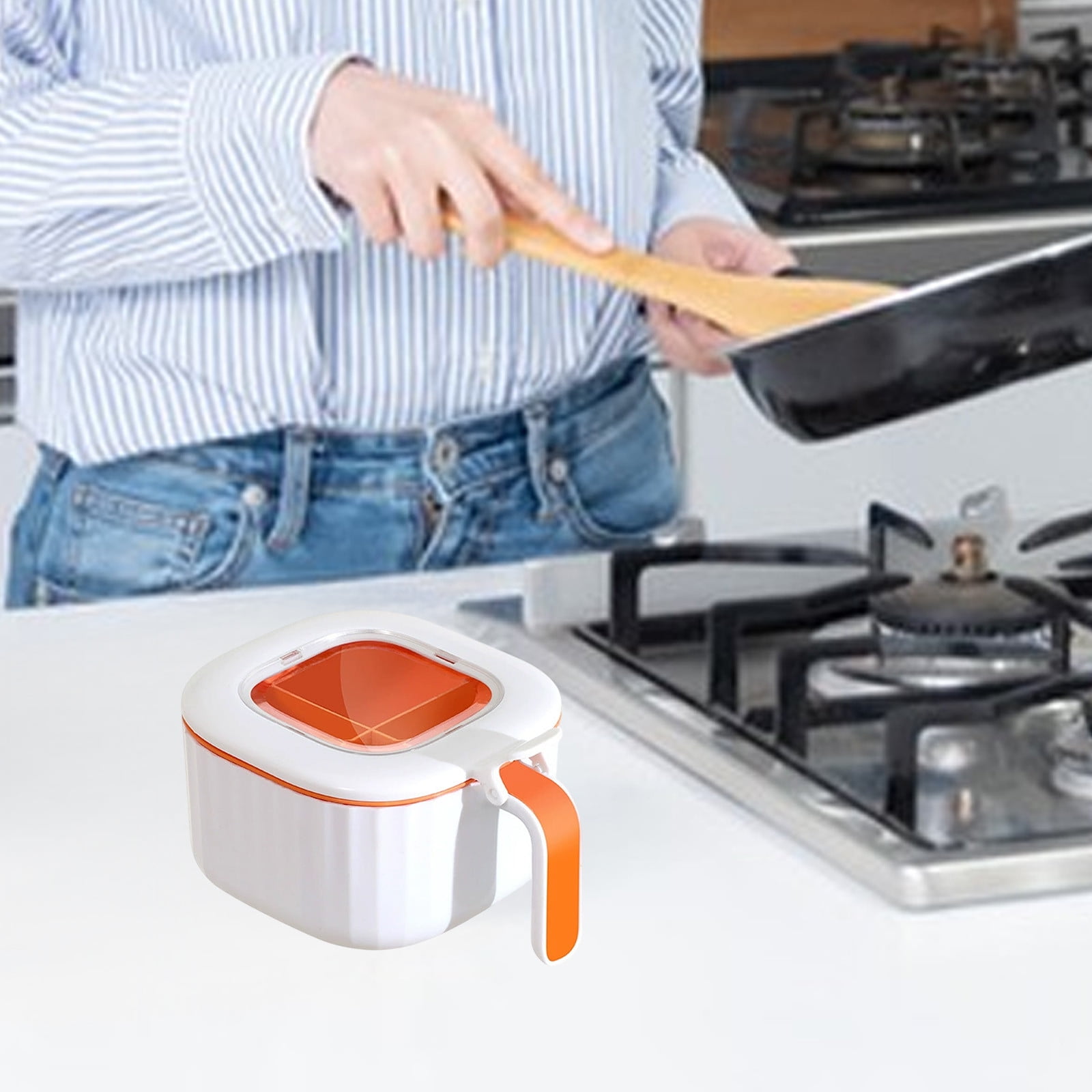 Clearance Items! Standing Lid Glass Seasoning Jar, Kitchen Oil Pot, MSG ...