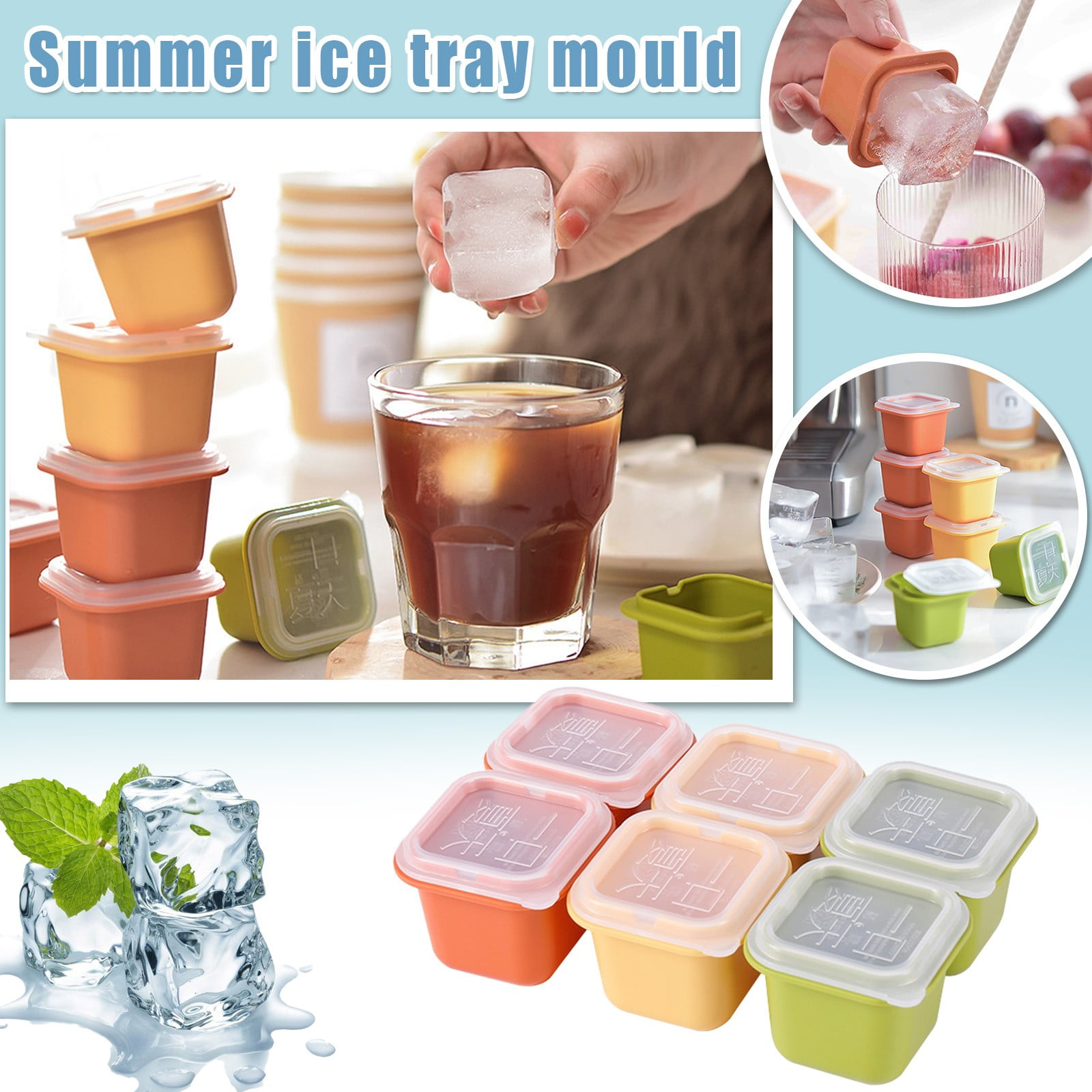 Clearance Items！ Summer Ice Box Refrigerator Ice Cube Ice Box Household ...