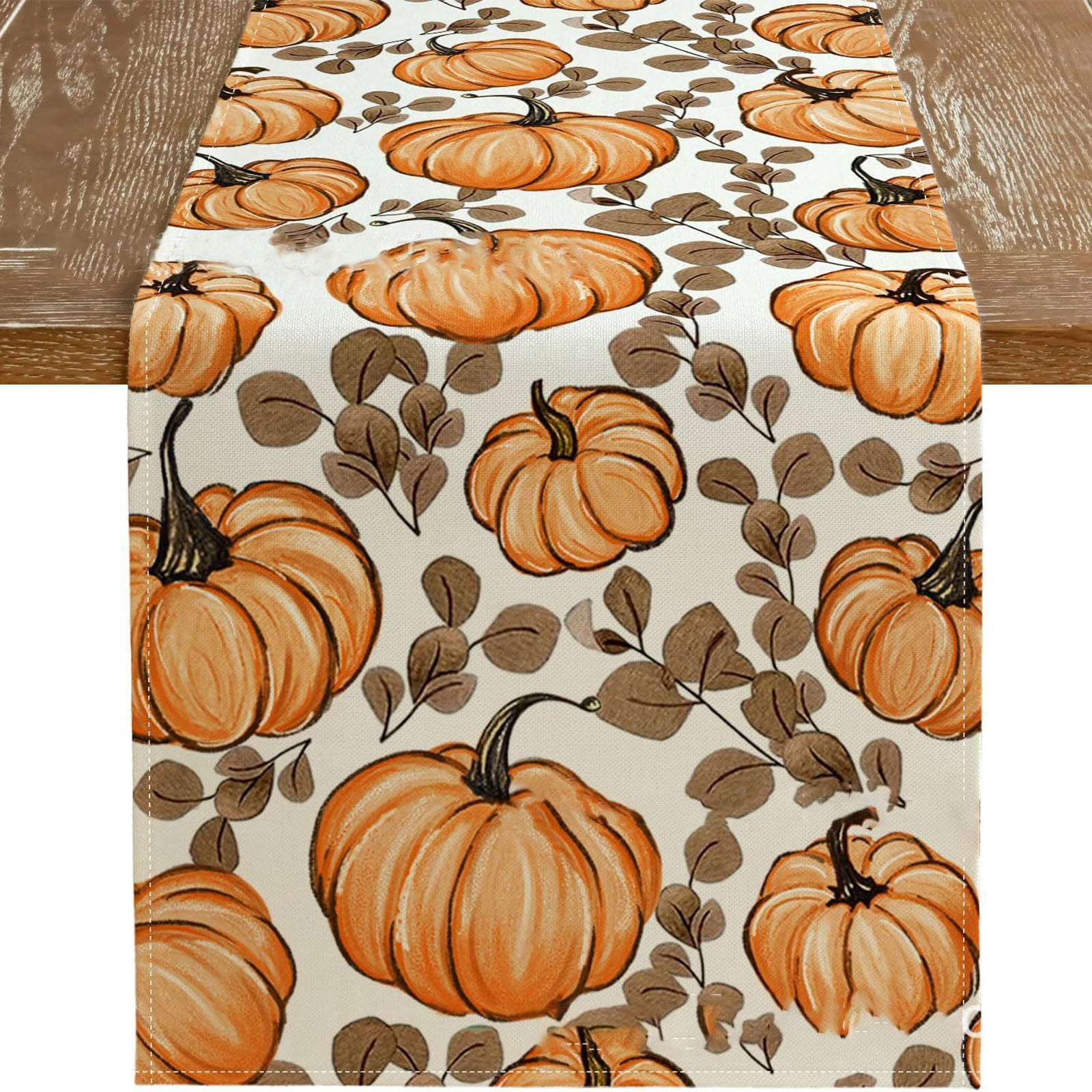 Clearance Items!TAKTUK Table Runner,Dining Table Decor,Fall Pumpkin ...