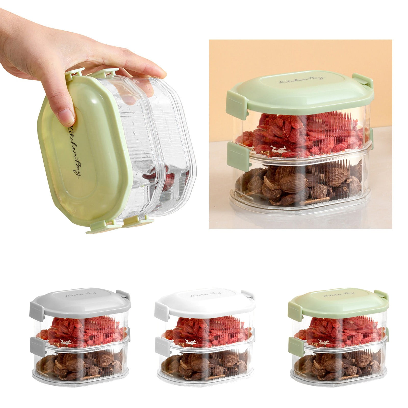 Clearance Items!Ymkly Kitchen Storage,Storage Box,TOStackable Kitchen ...