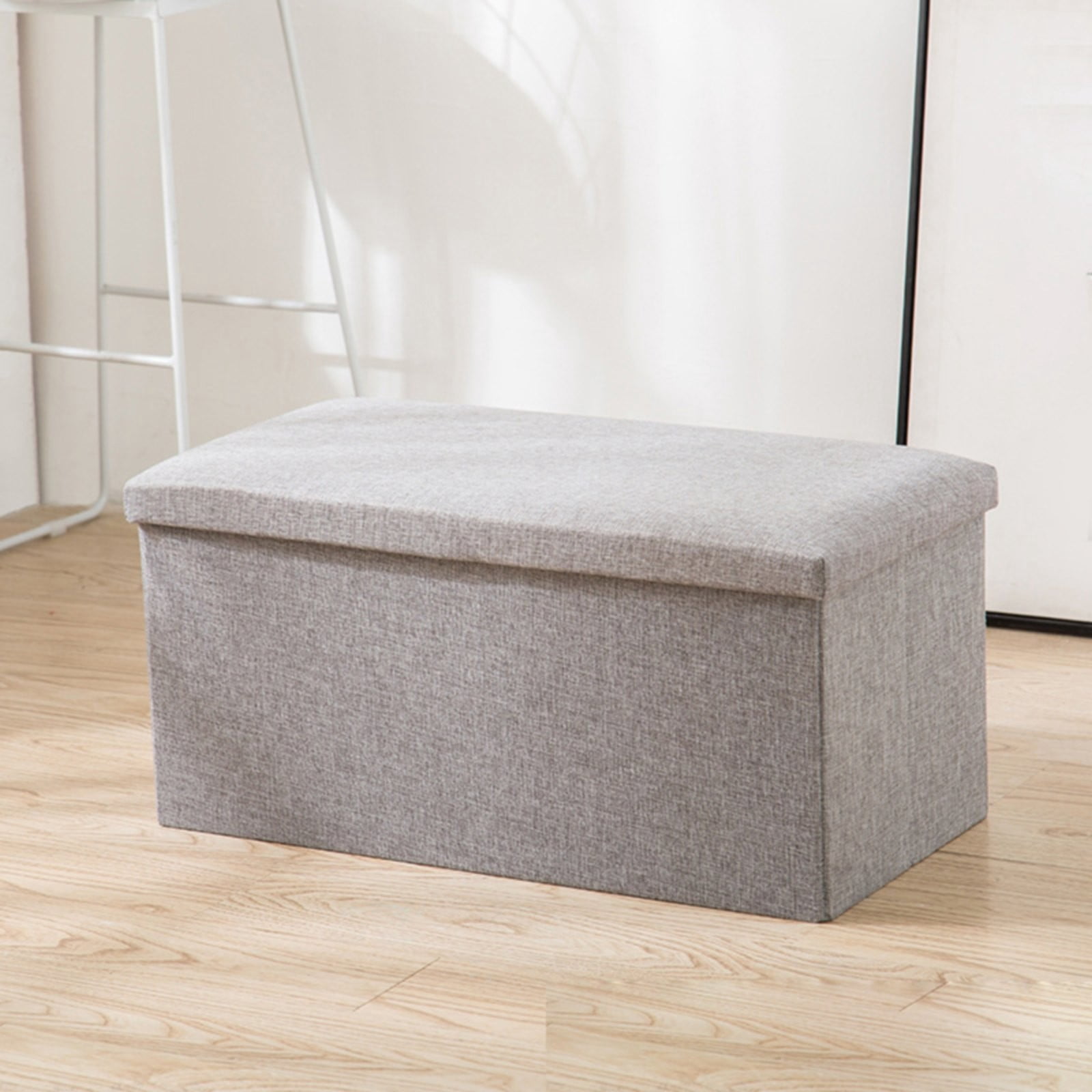 Clearance Items!Ymkly Ottoman Storage Box Folding Storage Ottoman Seat ...