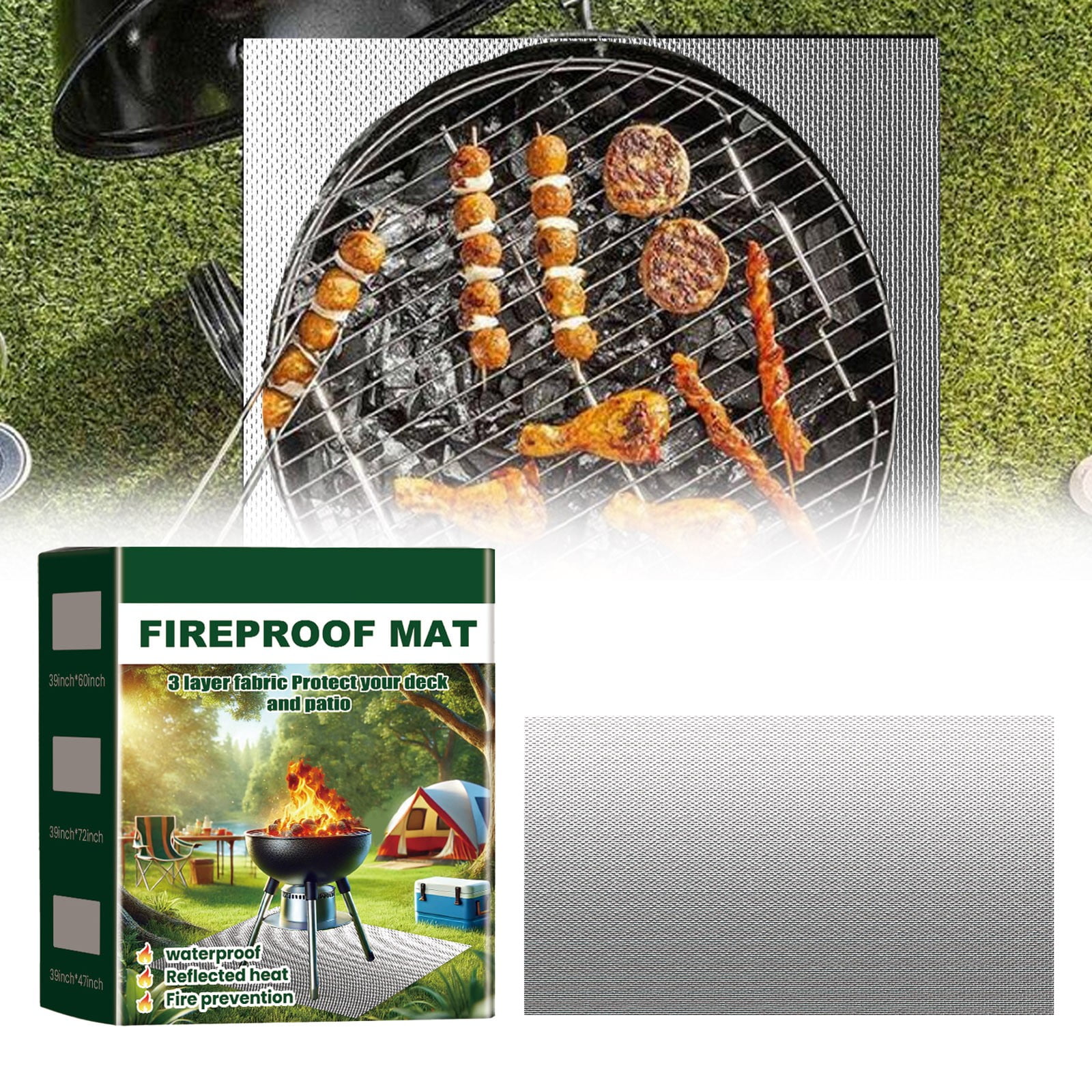Clearance Items!Ymkly kitchen utensilsinsulating matFire Mat Square Fireproof Mat Under Grill ...