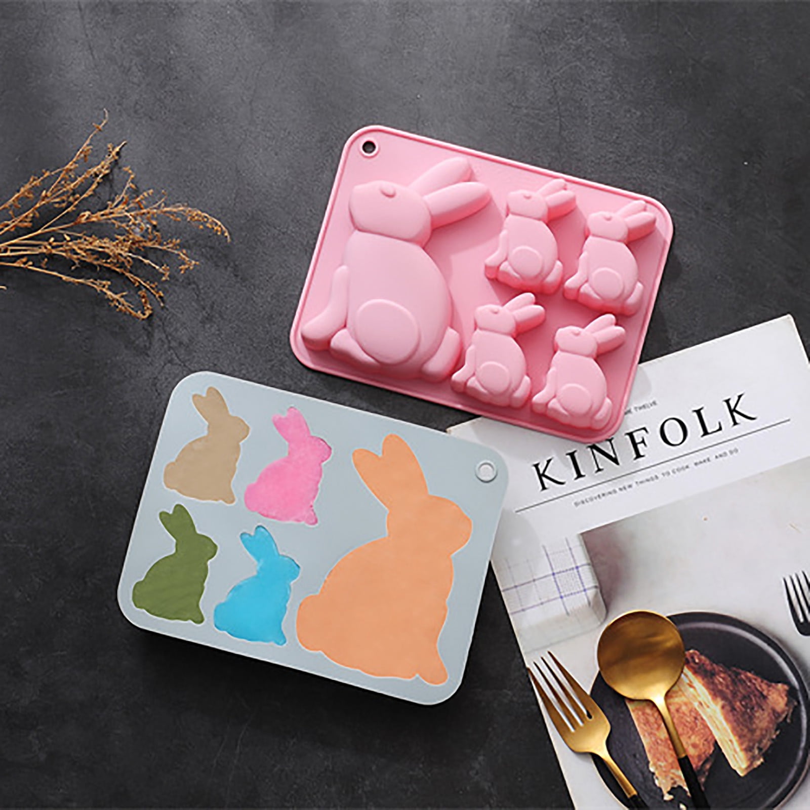 Clearance Items,npkgvia Oven Mitts,Oven Gloves,Easter 3D Silicone Cake ...