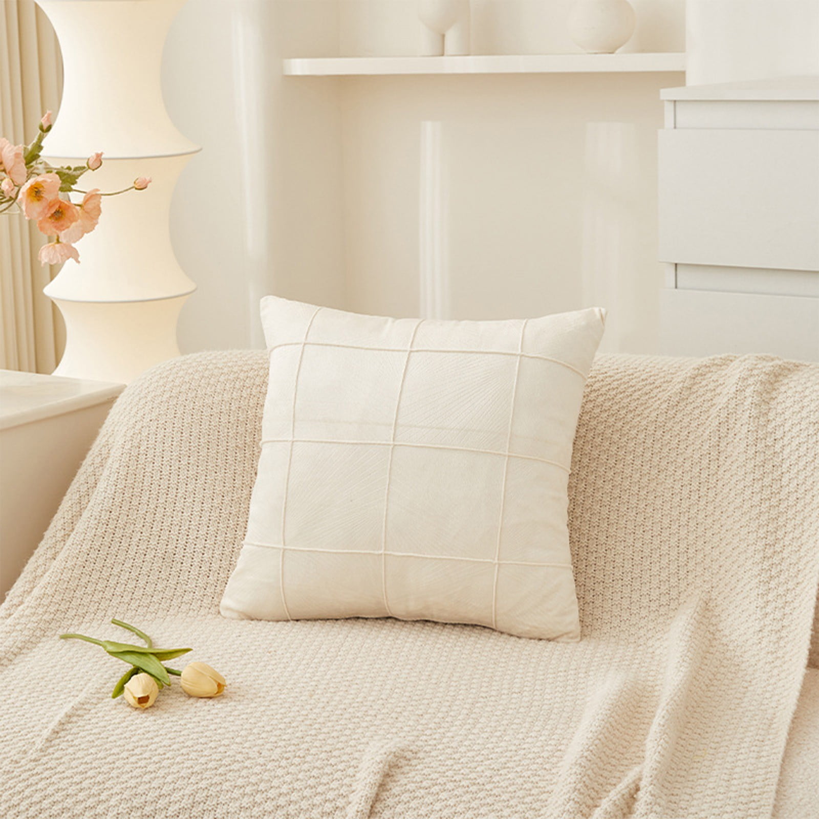 Clearance!JMYHOAM Bed Pillows Brushed Pillowcase Line Back Cushion ...