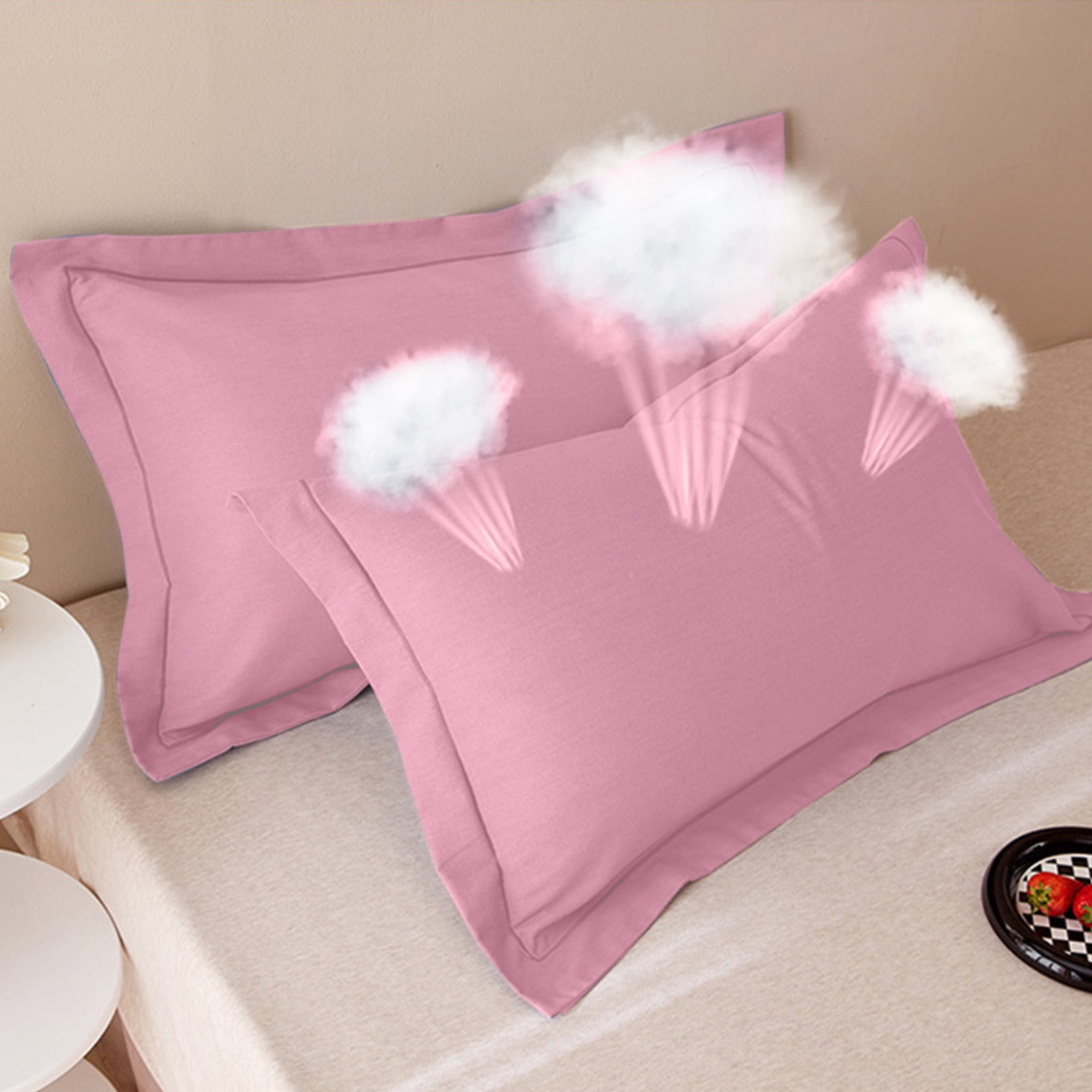 Clearance!JMYHOAM Bed Pillows Pillowcase Cases Set of 2 Polyester ...