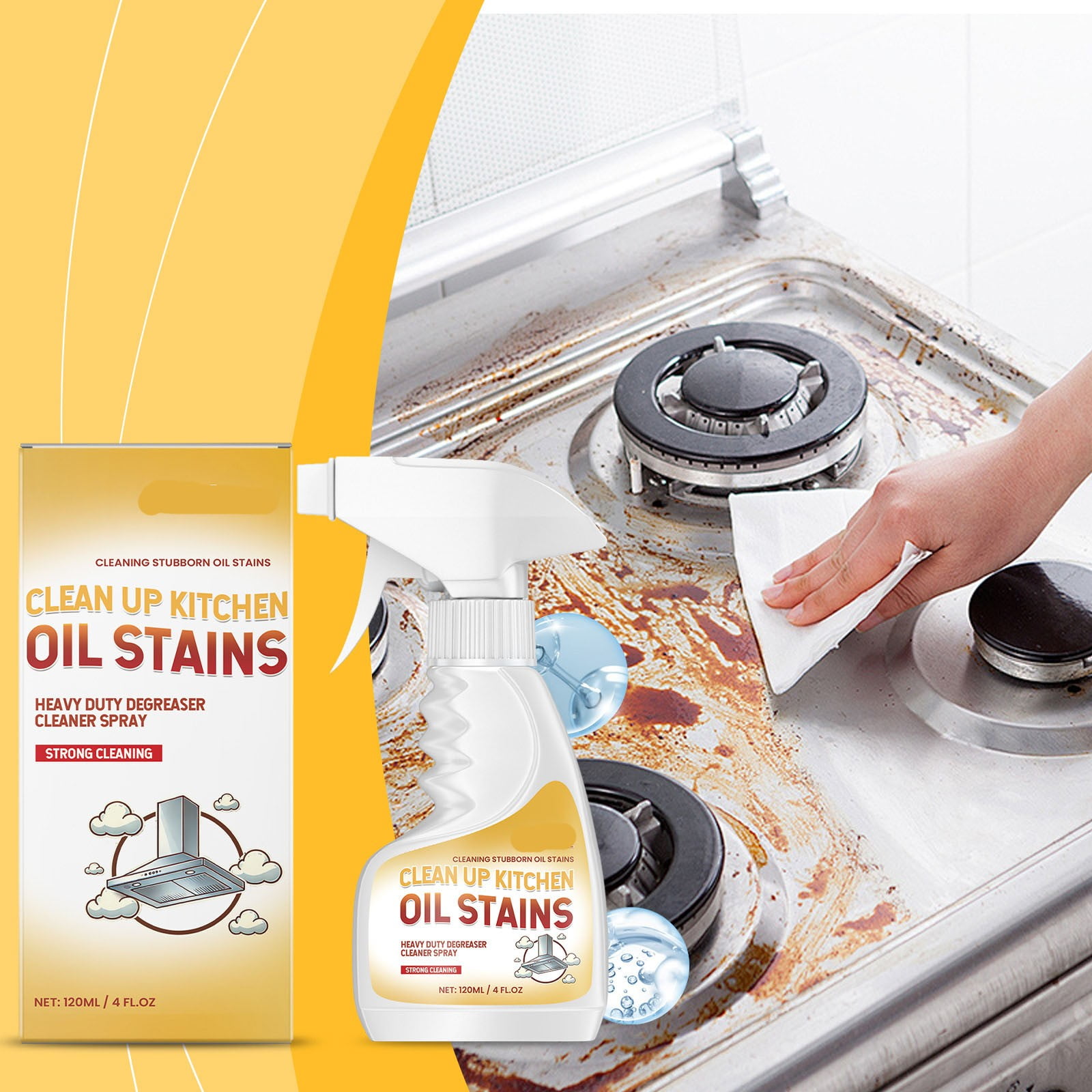 Clearance! JMYHOAM Cleaning Spray Quickly Decompose Heavy Kitchen Oil ...