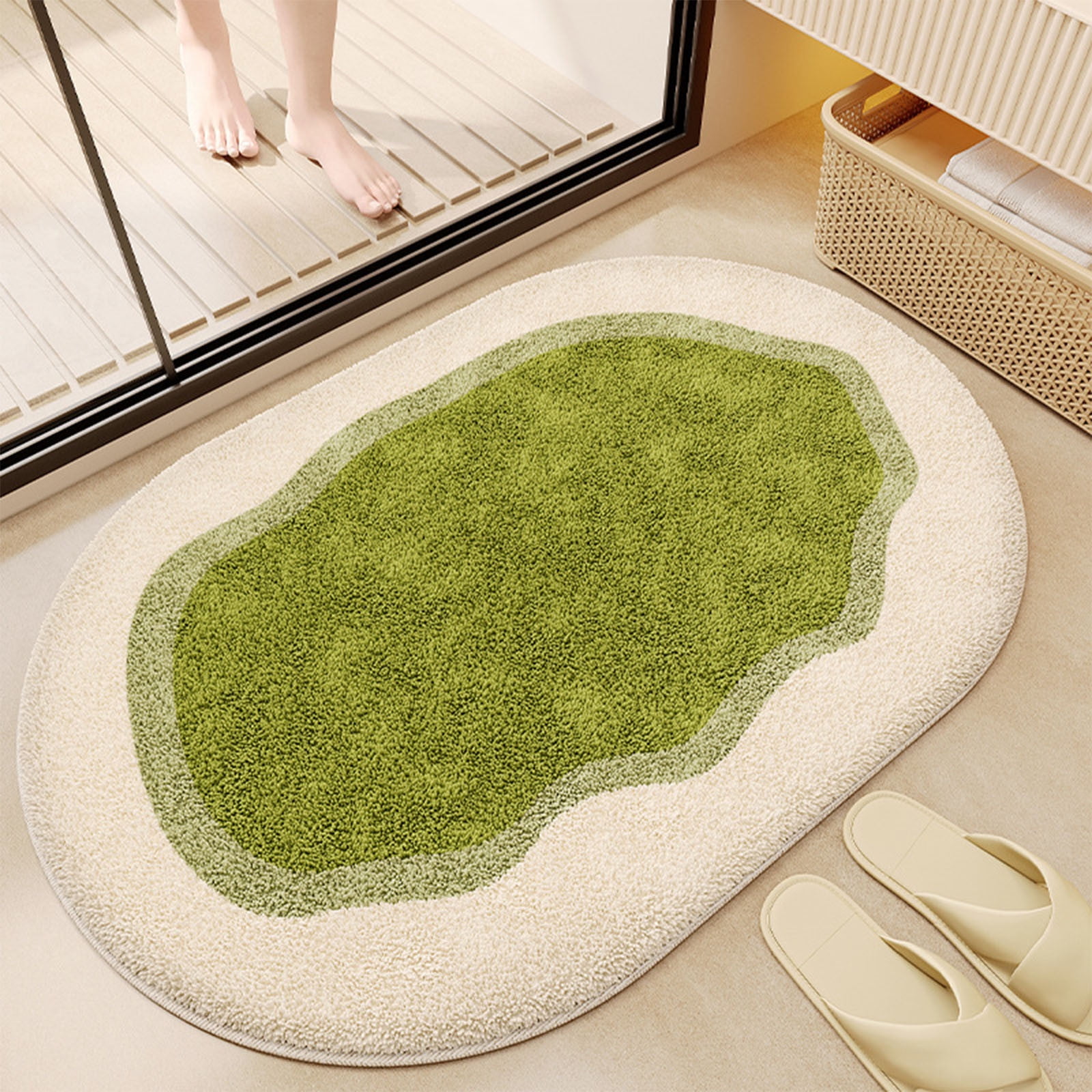 Clearance!JMYHOAM Creamy-Style Imitation Sheep's Wool Entrance Mat for ...