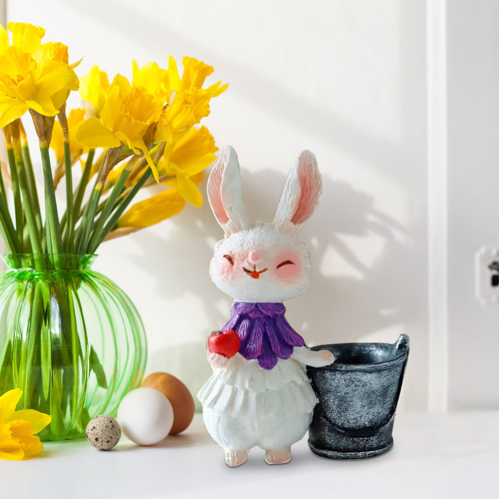 Clearance!JMYHOAM Easter Decorations Art Bunny Planter Resin Statue ...