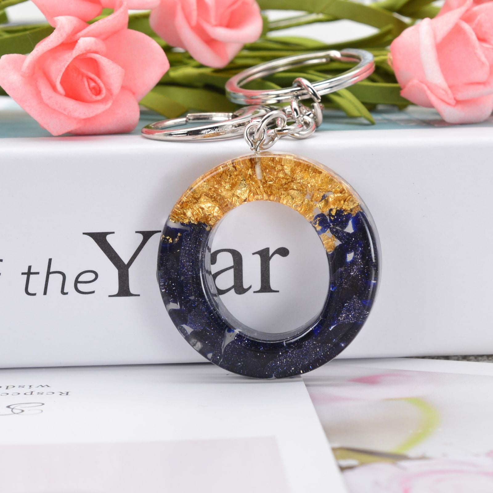 Clearance! JMYHOAM Sparkling Key Chain 26 English Crystal Glue ...