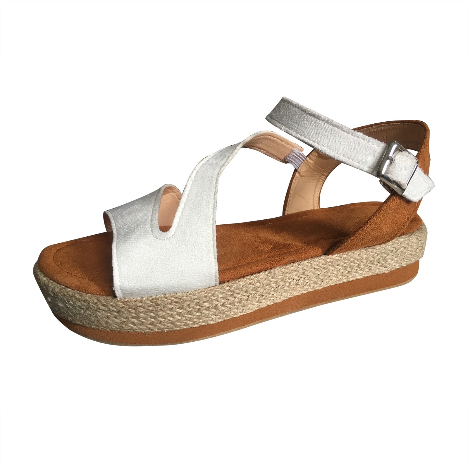 Clearance JeashCHAT Women's Platform Wedge Sandals Open Toe Buckle ...