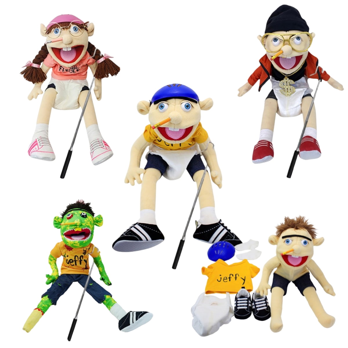 Clearance! Jeffy Hand Puppet Plush Toy Funny Puppets with Working Mouth ...