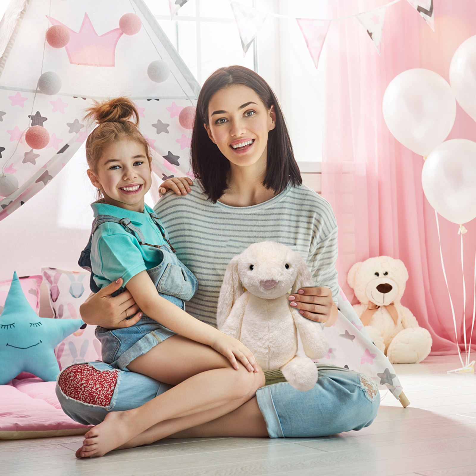 Clearance! Jellycat Bunny Bashful Silver Bunny, 7" Jellycat Stuffed ...