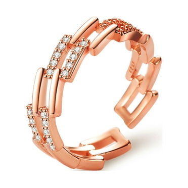 LAOSR Women's Ring Luxury Diamond Engagement RingZirconia Party ...