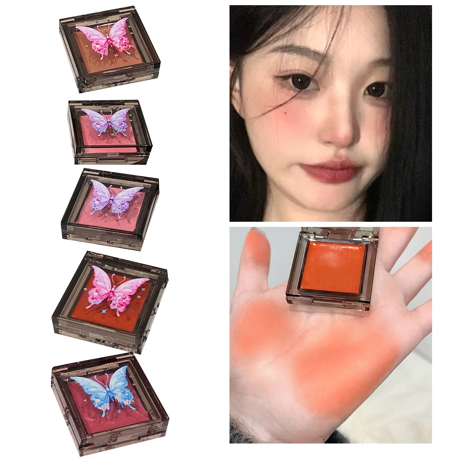 Clearance Jhbxhhd Blush for Cheeks Wear Blusher 6 Colors Wearable Mute ...