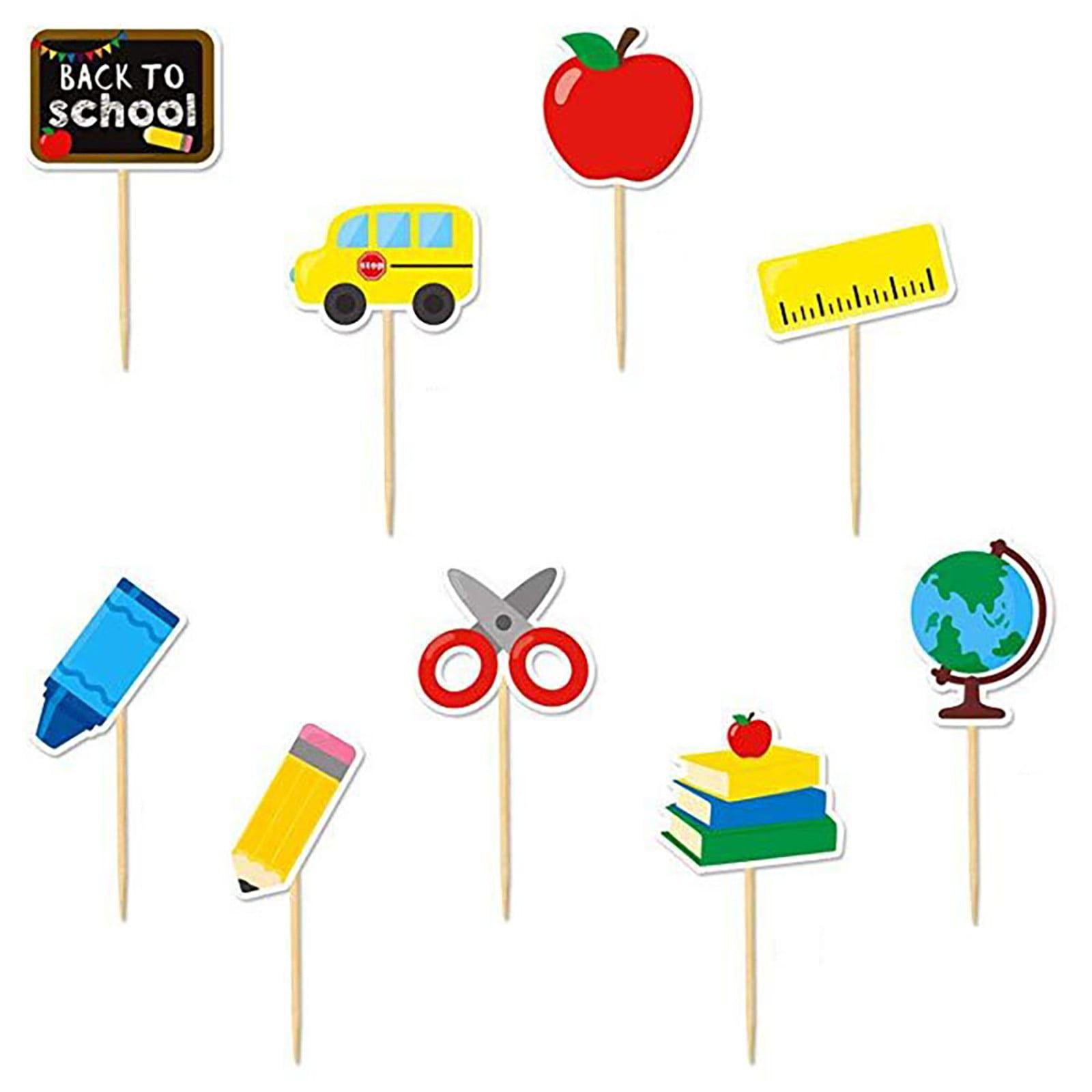 Clearance! Jklop Back to School Season Chalkboard Globe School Bus Cake ...