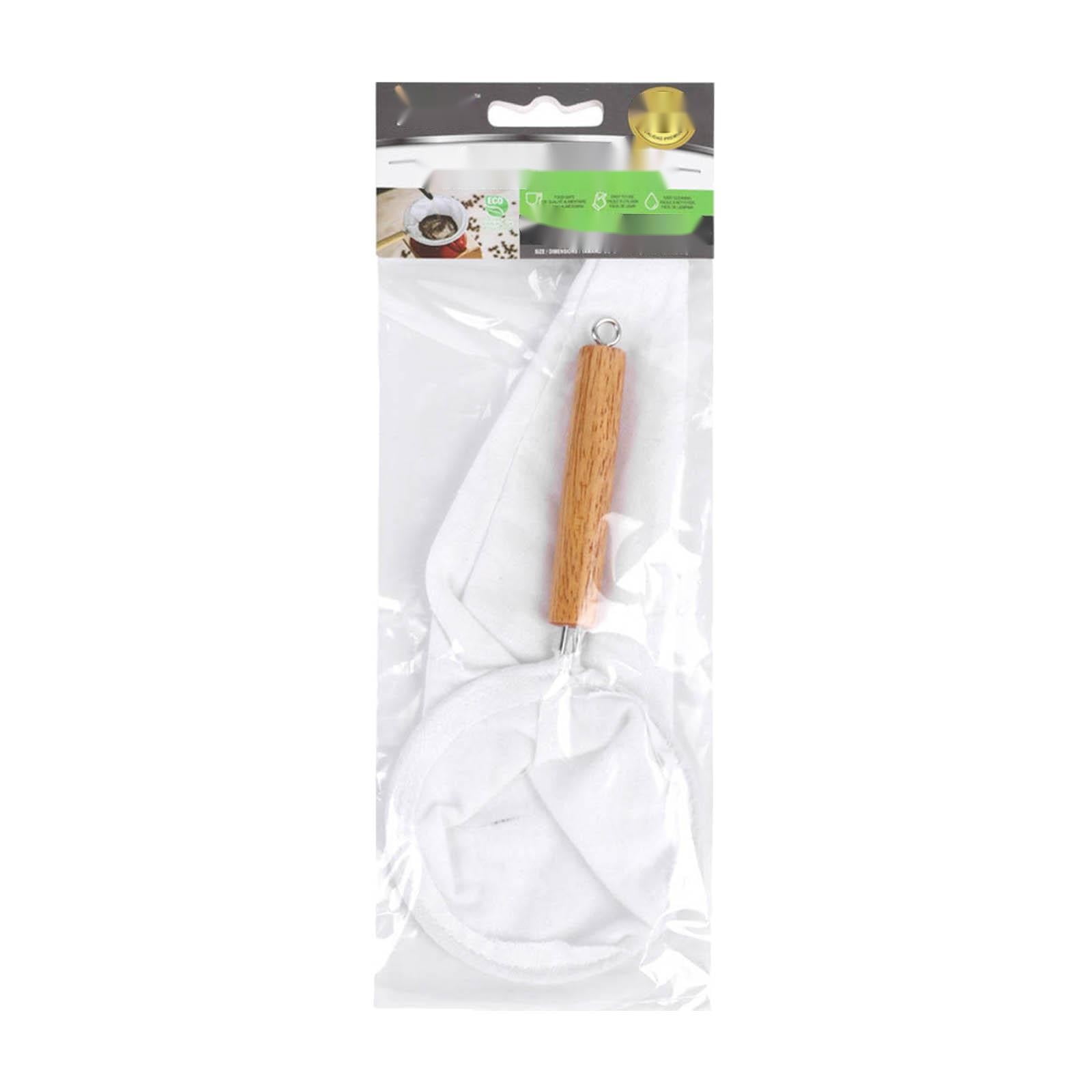 Clearance! Jklop Wooden Handle Coffee Cloth Filter White 1 Piece Coffee ...