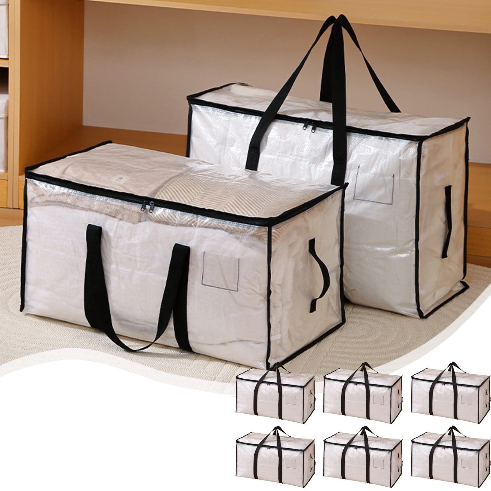 Clearance! KITTEHIGM 6 Packs Blanket Storage Bag Strong Load Bearing ...