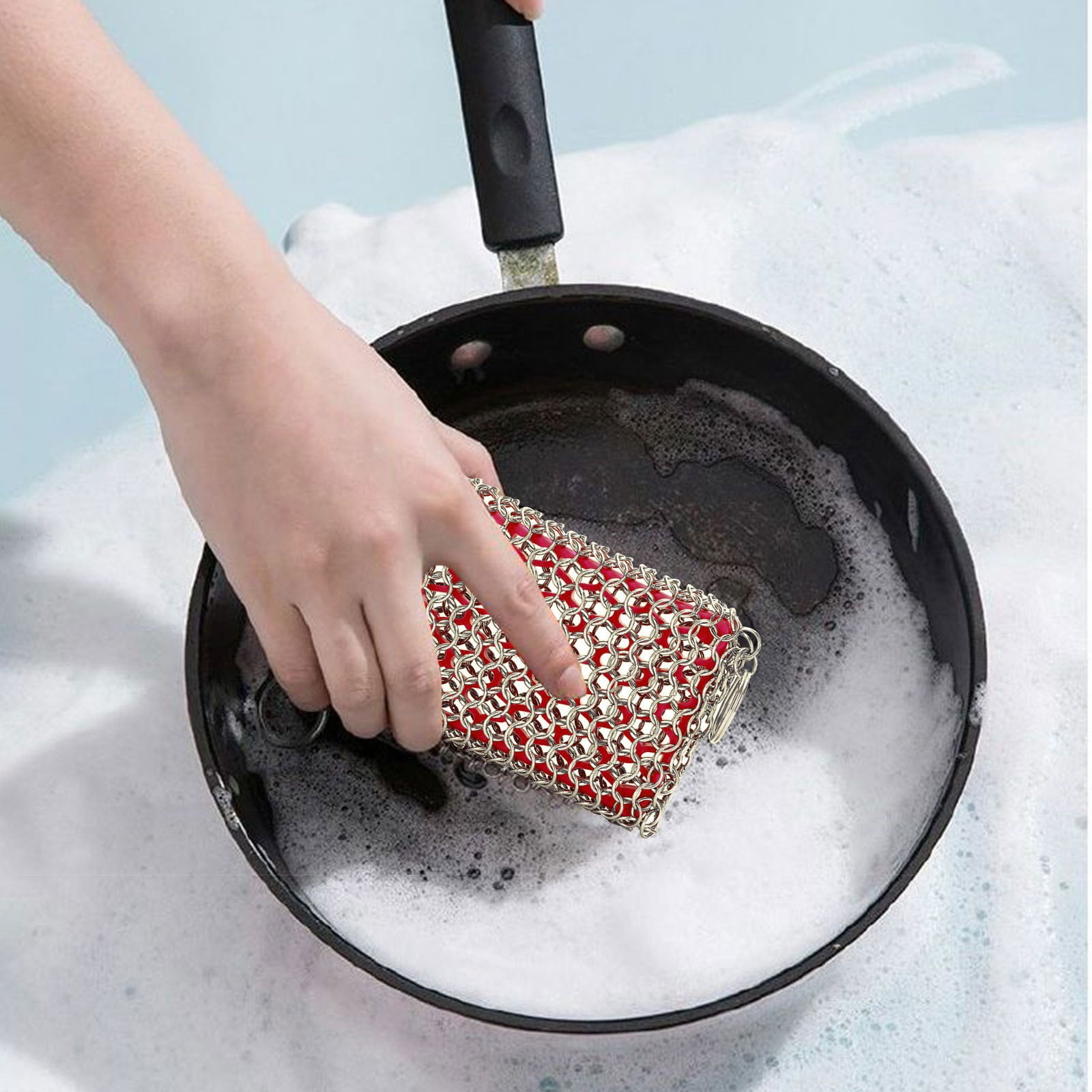 Clearance Kitchen Cleaning Supplies under $7 Square Chainmail Scrubbing ...