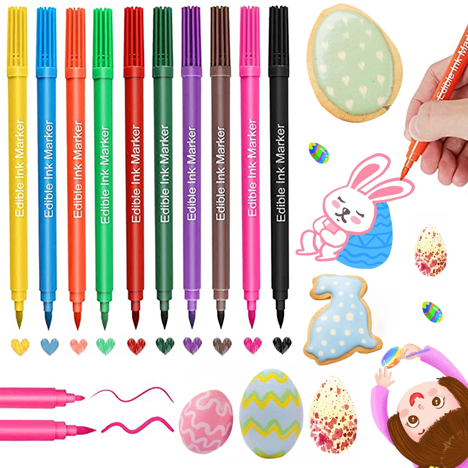Clearance! Kitchen Utensils Set Eguiwyn Food Coloring Pens,Double Sided ...
