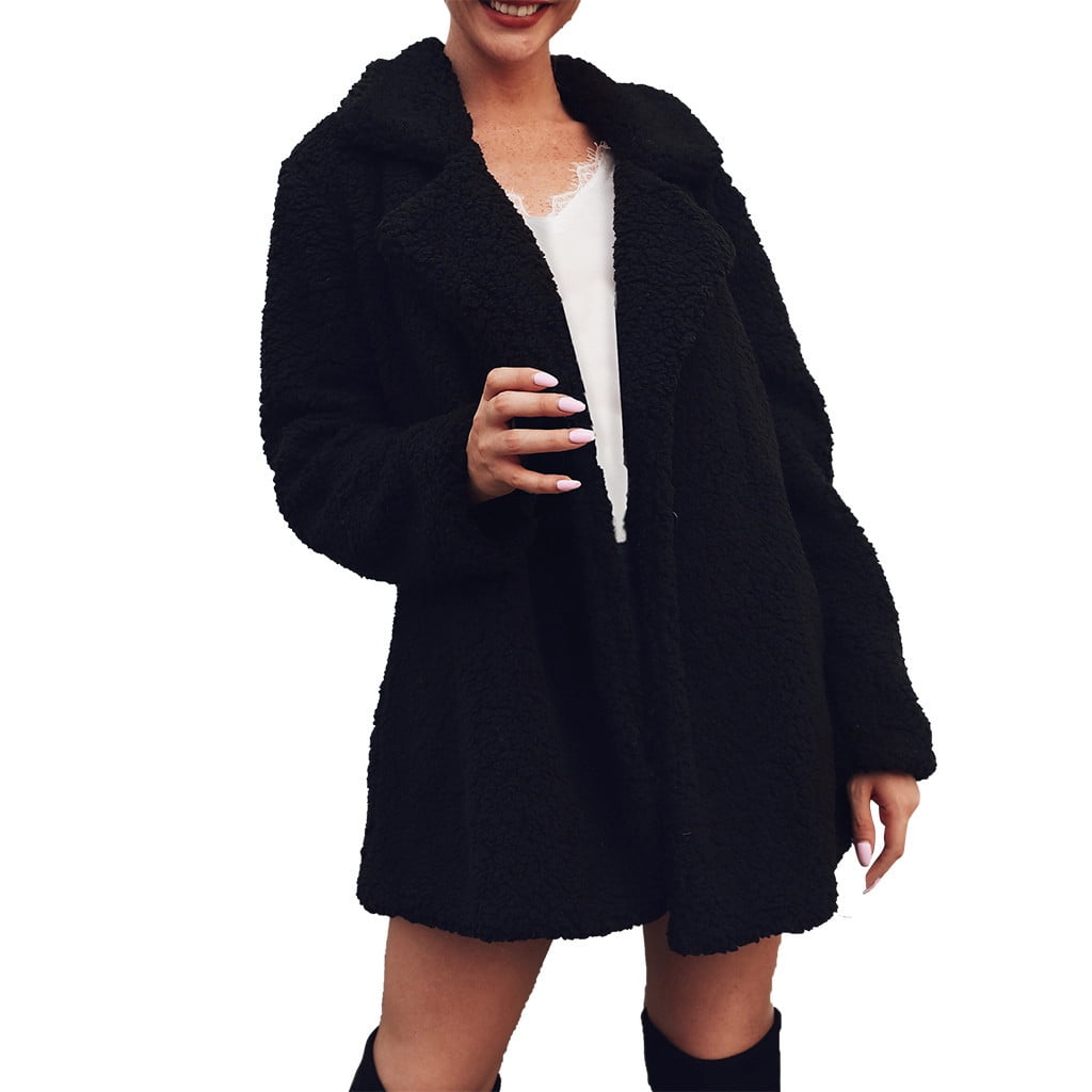 Clearance LYXSSBYX Winter Shackets for Women Womens Ladies Warm Faux ...