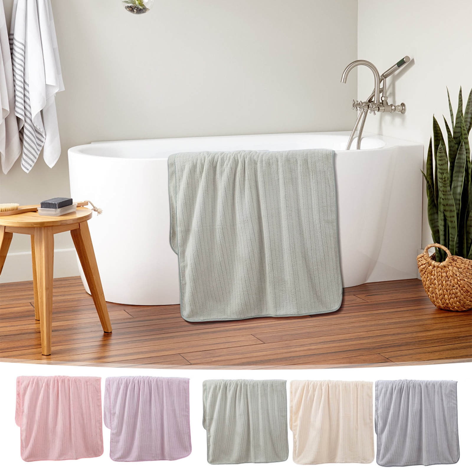 Clearance! Large Bath Towels, Quick Dry, Highly Absorbent, 28 x 55 Inch Solid Color Soft ...