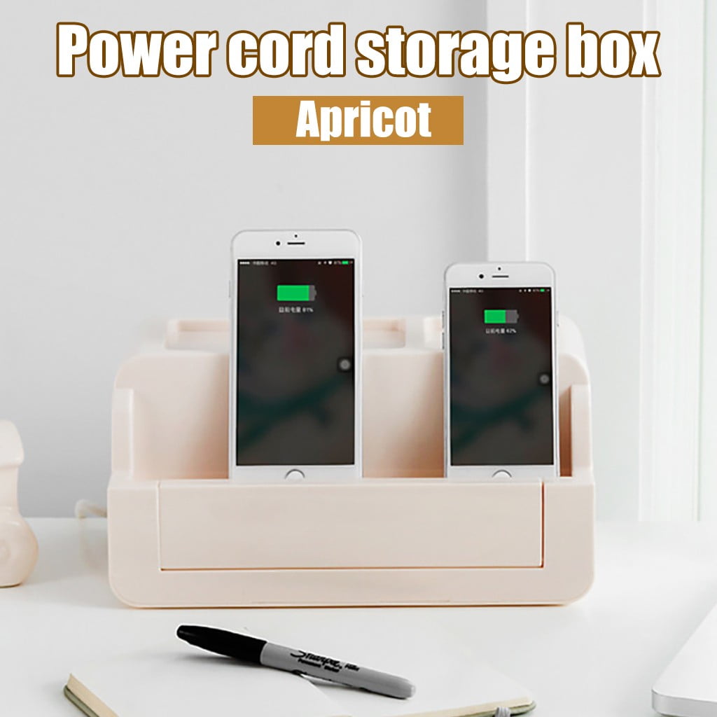 Clearance Large Capacity Multi-Function Power Cord Storage Box Plug-In ...