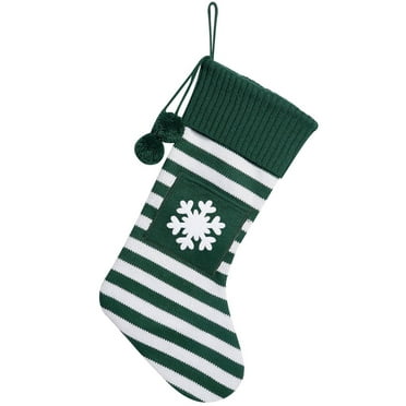 20" Plaid Christmas Tree & Cuff Hanging Large Christmas Stocking ...