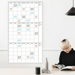 Dry Erase 3 Month Calendar Wall