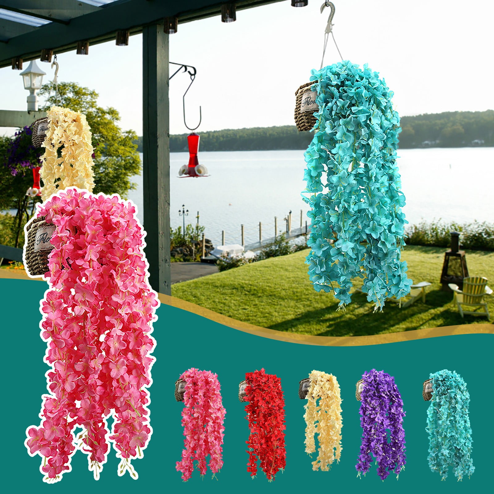 Clearance! Lifelike Artificial Wisteria Vine – Decor for Weddings ...