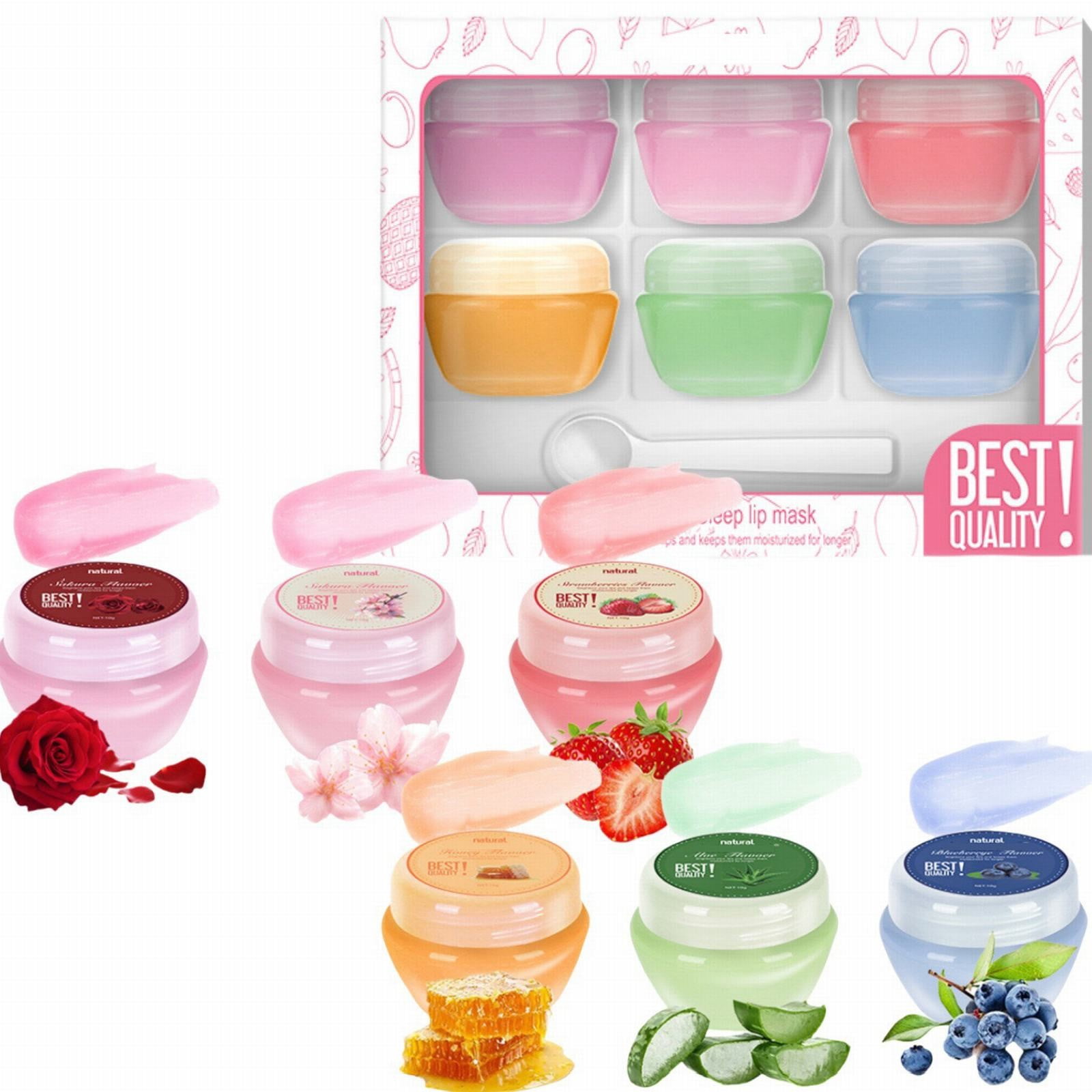 Clearance！ Lip Sleeping Set 6 Pcs Lip Balm Hydrating Lip Overnight Lip ...