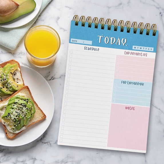 To Do List Notepad, Spiral Bound Undated Daily Planner, 52 Sheets 6.3 ...