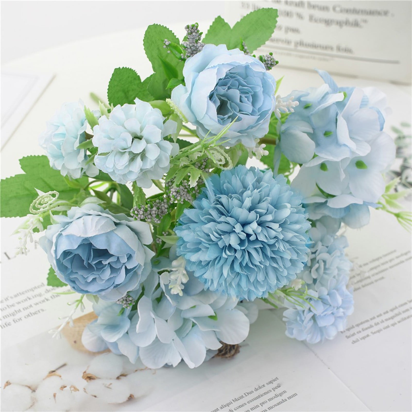 Clearance! Liulin 7 Heads Peonies Artificial Flowers, Silk Peonies ...