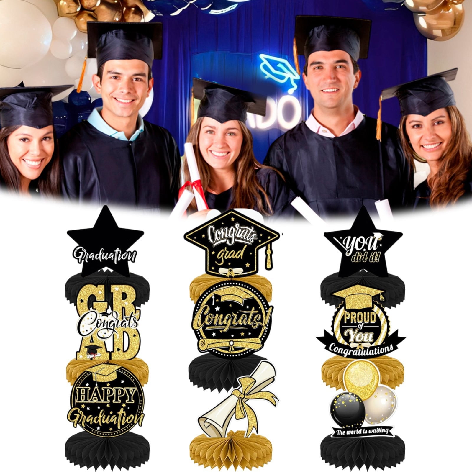 Clearance! Liulin 9Pcs 2025 Graduation Table Centerpieces, Class of ...