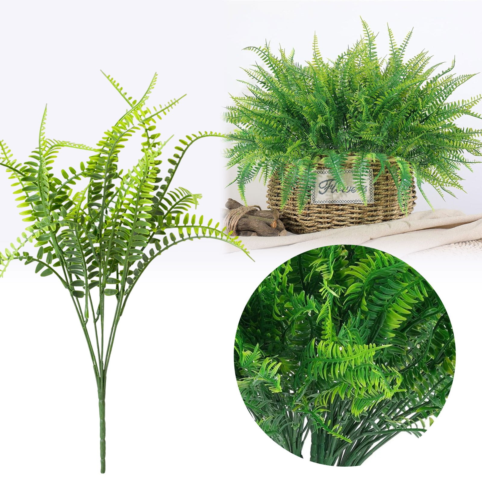 Clearance! Liulin Artificial Boston Fern Plants Bushes, Large ...
