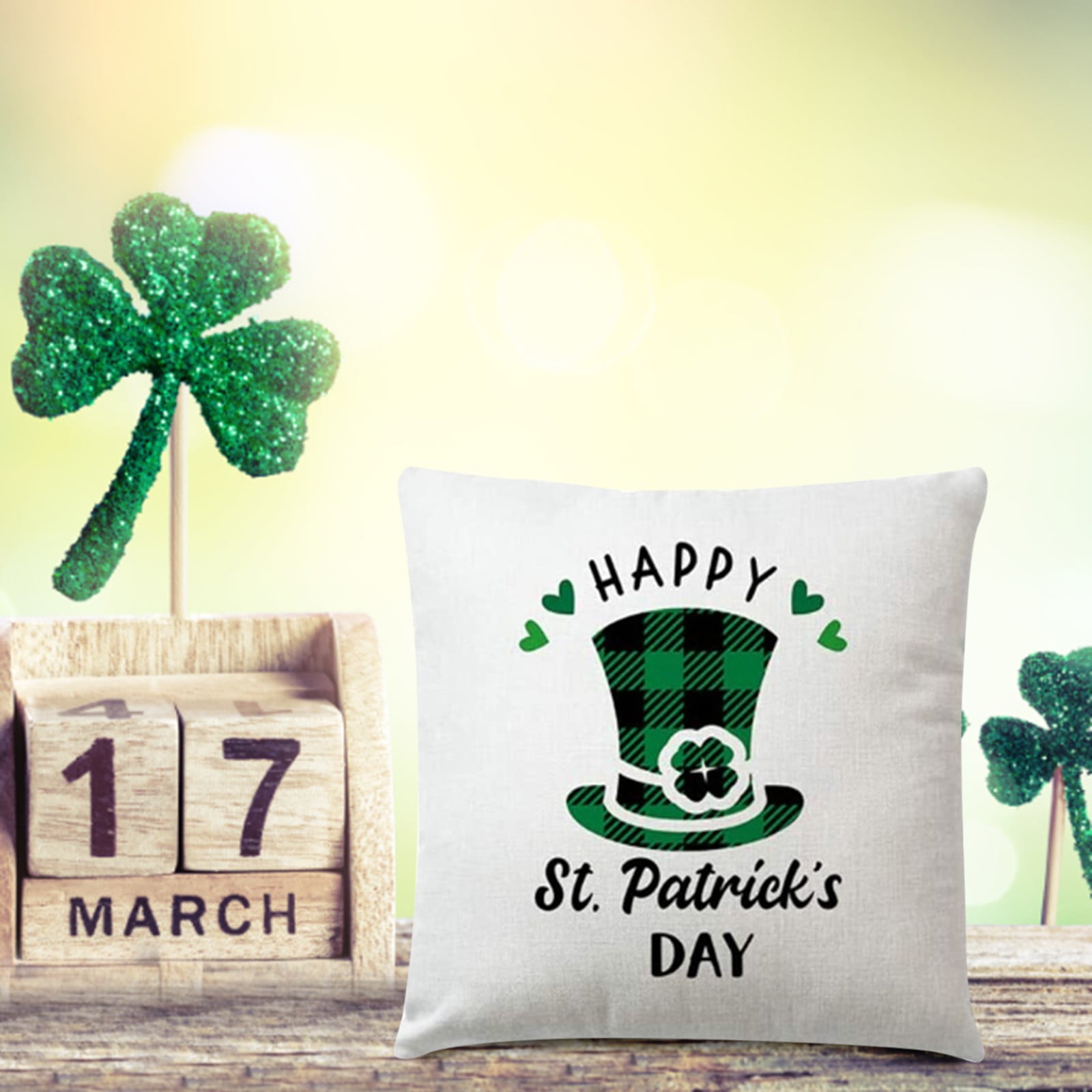 Clearance！ Lognanla 1 Pc Pillow Cover St. Patrick'S Pillow Cover ...