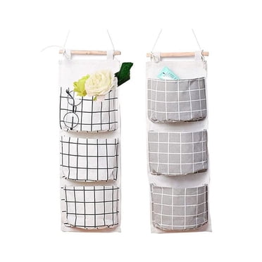 2 Pack Wall Hanging Storage Bags Closet Hanging Storage for Pocket ...