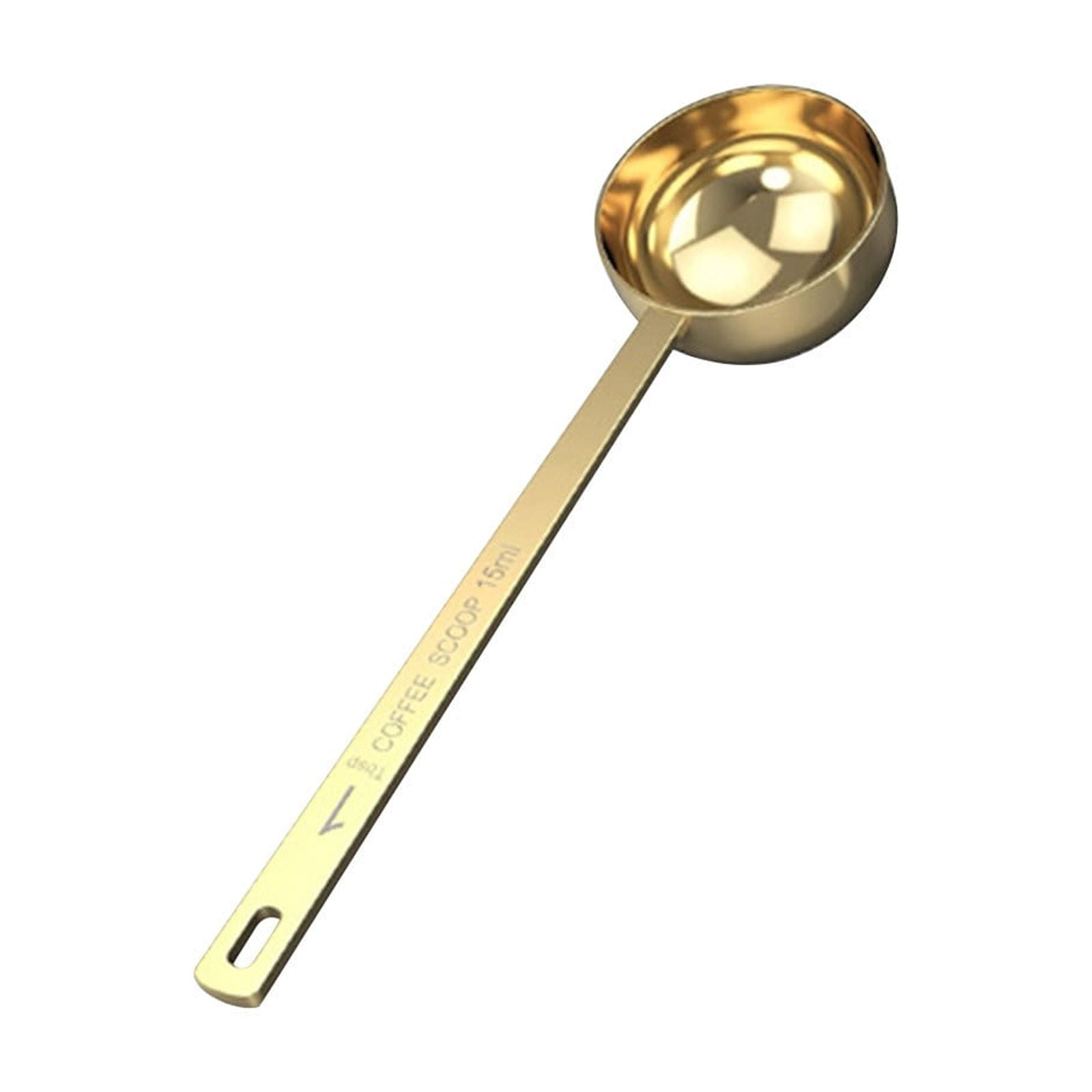 Clearance! Long Handle Tablespoon Measuring Spoon, 1 Gold Measuring ...