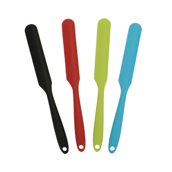 4 Pcs Silicone Jar Spatula Set - Long Handle Nonstick Tool for Peanut ...