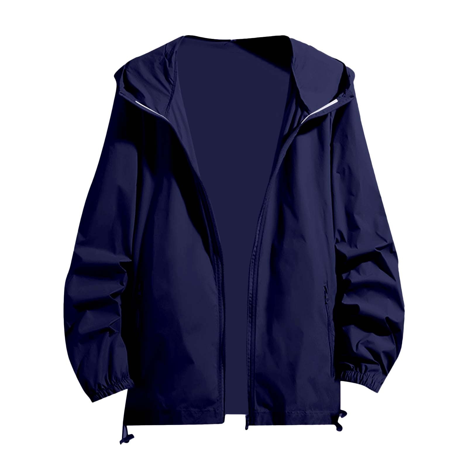 Clearance！ MITCOWBOYS Rain Jacket Men Rain Coats For Men Windbreaker ...