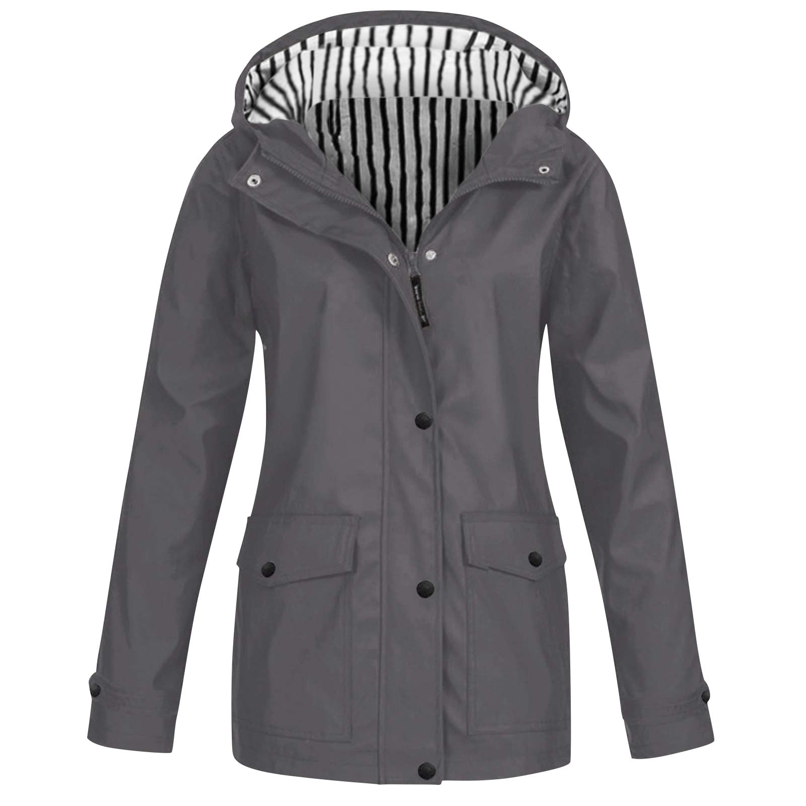 Clearance！ MITCOWBOYS Rain Jacket Women Rain Jacket Women Zip Up Casual ...