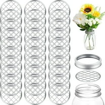 Visland Flower Jar Lid High Durability Rust-proof Metal Floral Insert Canning Grids Mason Jar ...