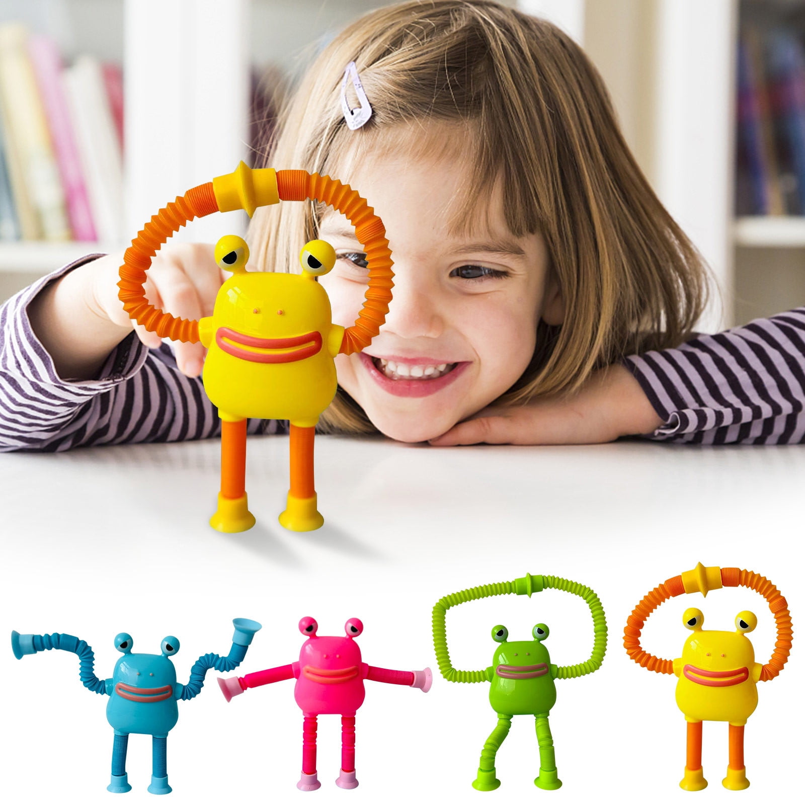 Clearance!MeetYTOYS Telescopic Suction Cup Toy Frog, Funny Tubes ...