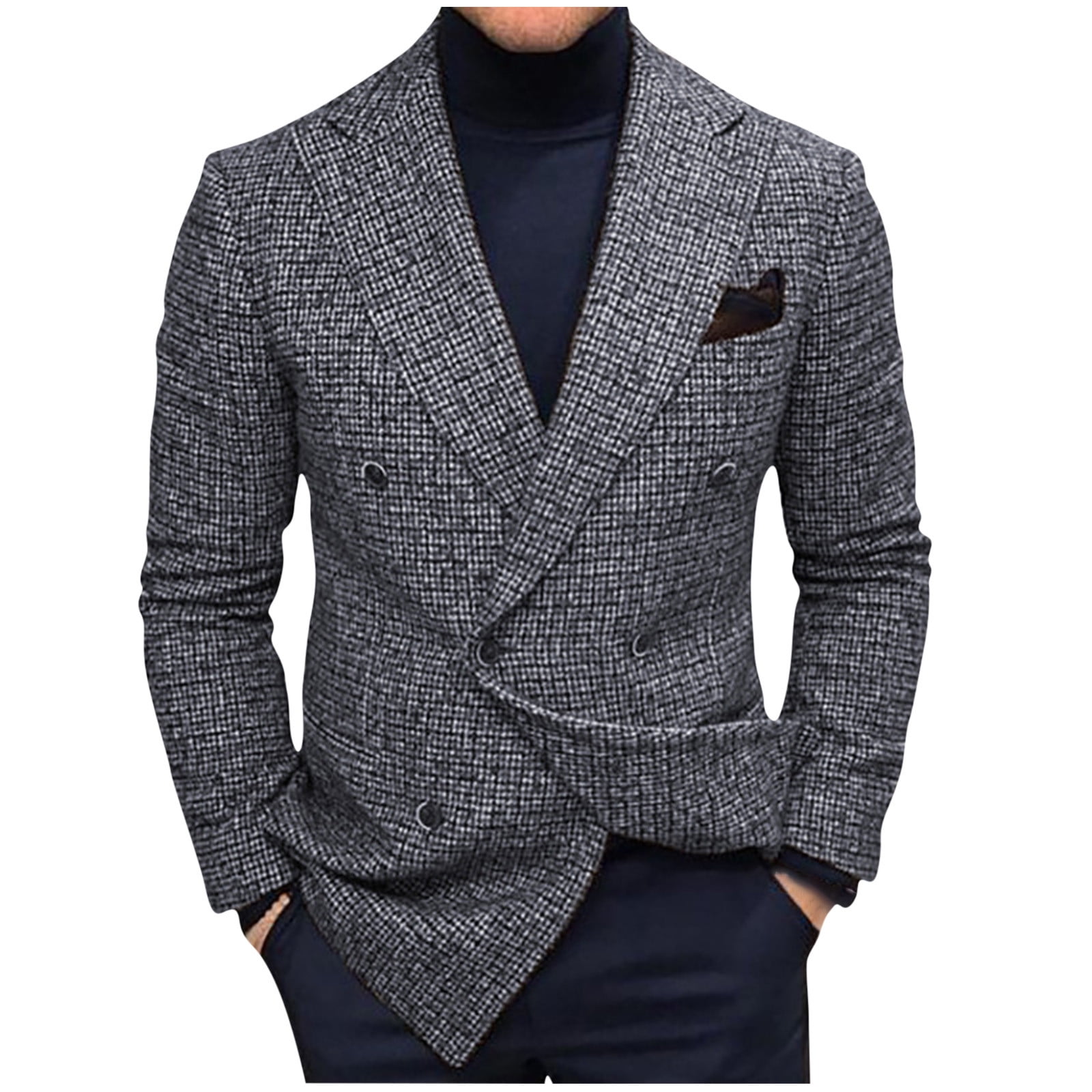 Clearance Men's Casual Blazer Jackets Single Button Long Sleeve Open ...