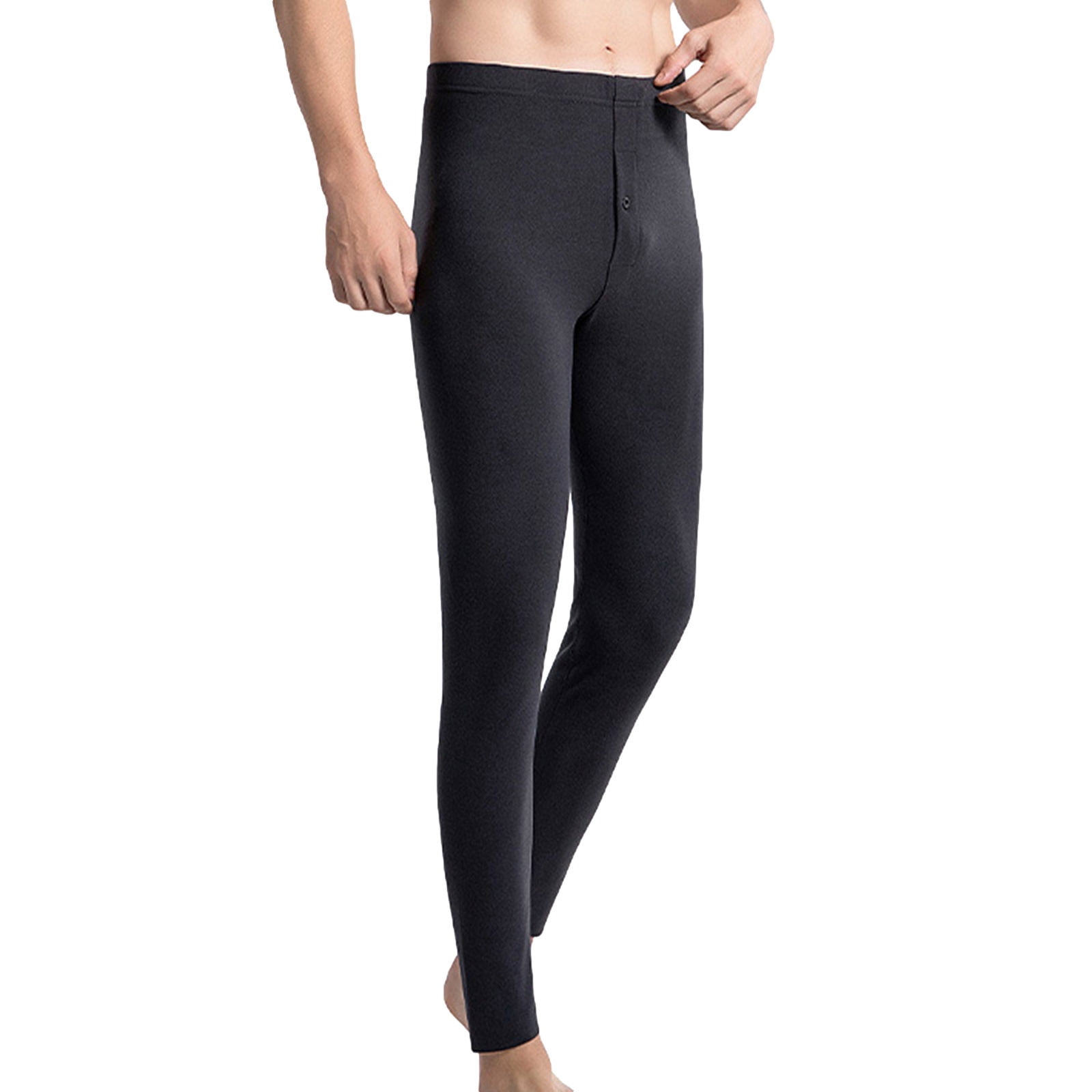 Men's Lightweight Thermal Underwear Bottom Fleece Lined Long Johns ...