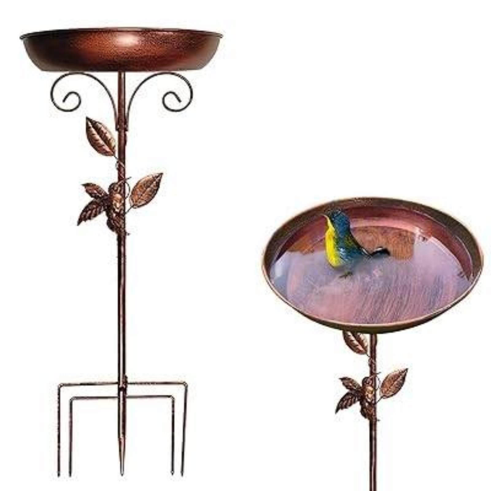 Clearance Metal Bird Bath for Outside, 30" Height Garden Birdbath ...